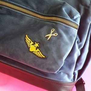 Mossimo Supply Co. | Bags | Mossimo Blue Velour Backpack | Poshmark